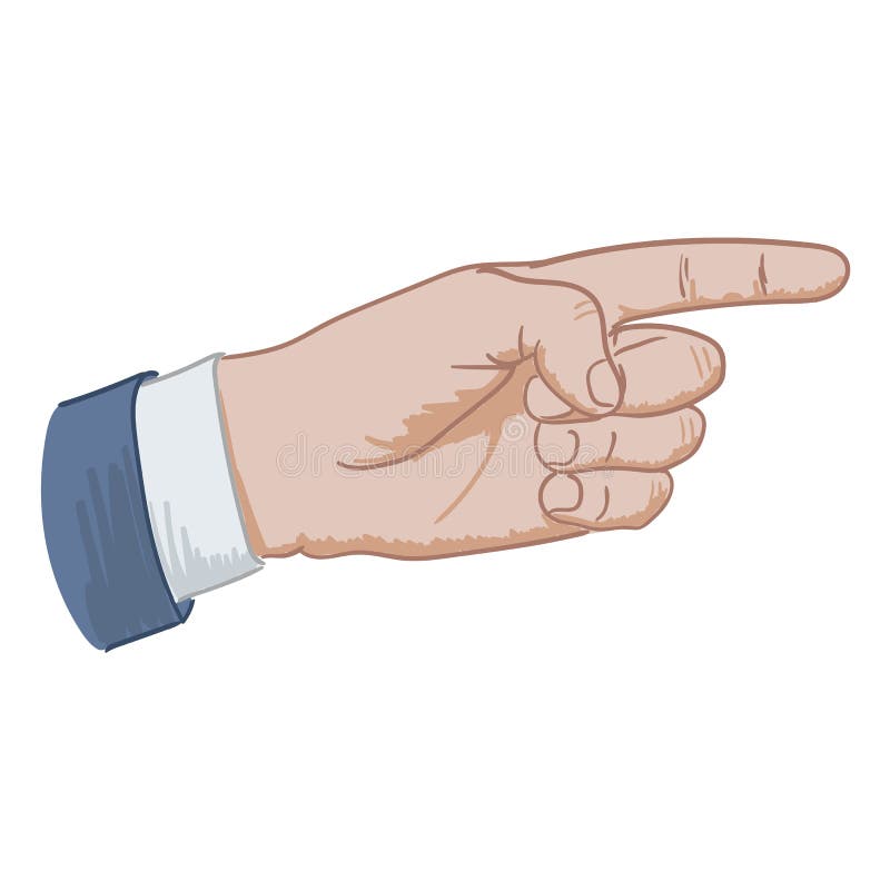 Sign pointing hand stock vector. Illustration of concept - 80910468