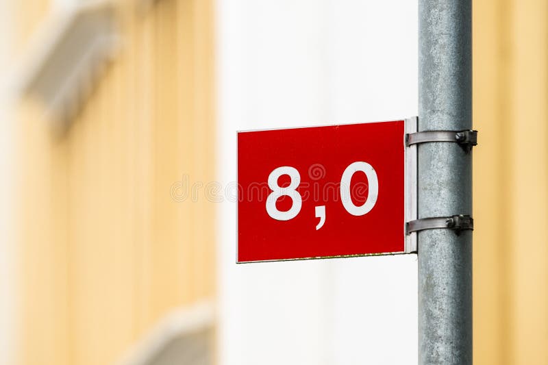 Sign Pointing To a Water Post 8 Meters Away.. Stock Photo - Image of ...