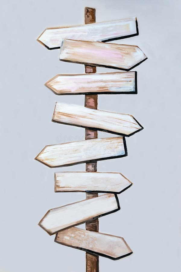 Sign Post with Arrows Pointing Stock Image - Image of choice, design ...