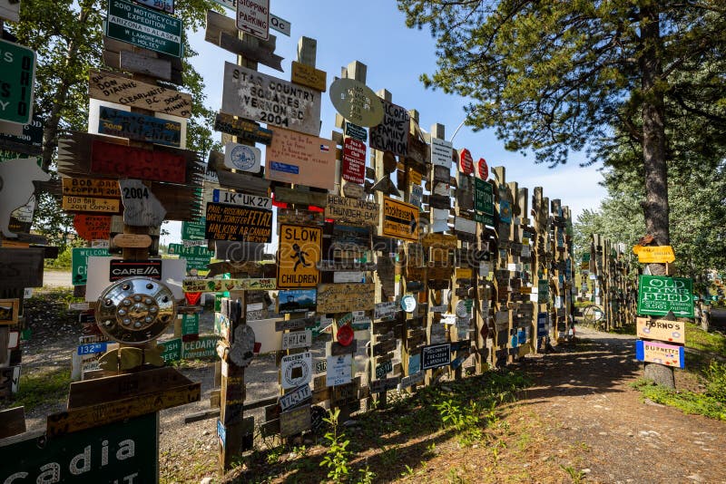 The Sign Post Forest of Watson Lake Along the Alaska Highway in Canada ...