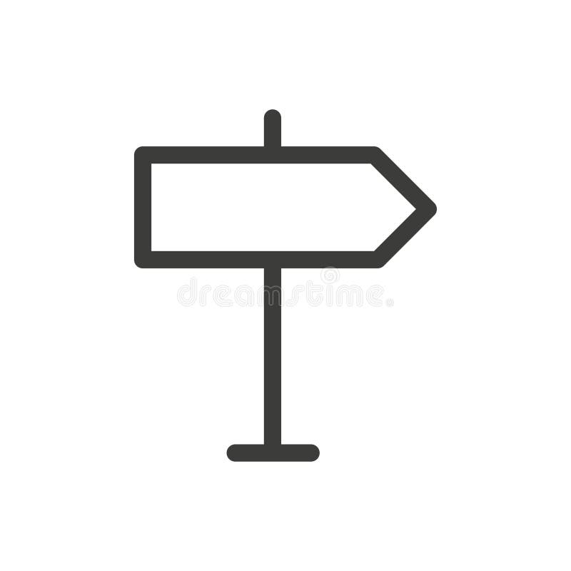Sign Post Icon Simple Outline Vector Logo Stock Vector - Illustration ...