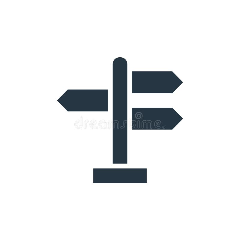 Sign Post Icon Vector from Maps and Navigation Concept. Thin Line ...