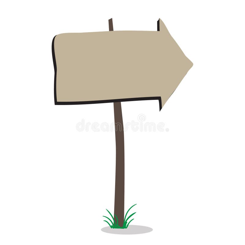Sign post indicator right stock vector. Illustration of pointing ...