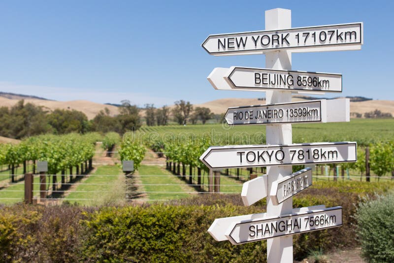 Sign Post To Cities of the World Stock Image - Image of janeiro ...