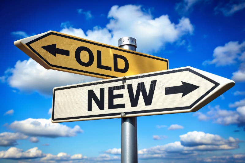 A Sign Post with Two Signs Pointing in Opposite Directions Stock ...