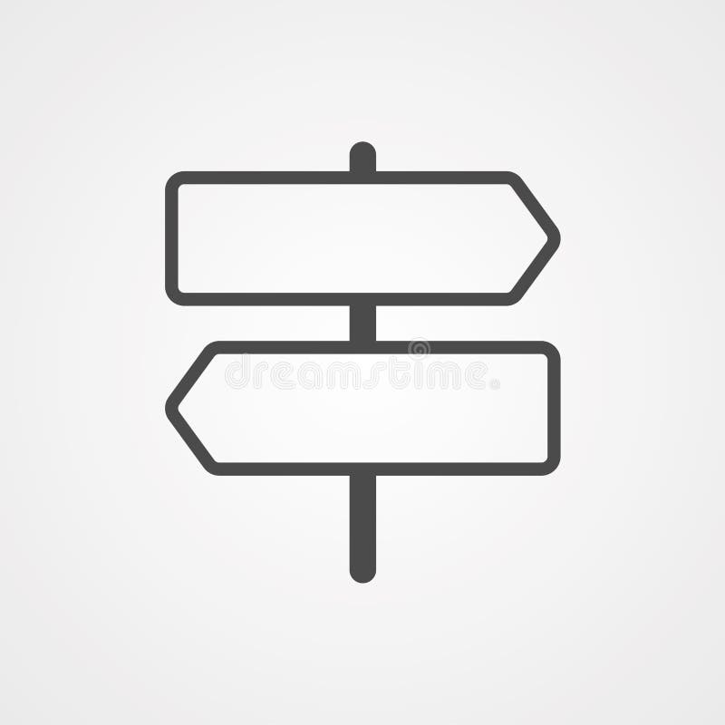 Sign Post Vector Icon Sign Symbol Stock Illustration - Illustration of ...