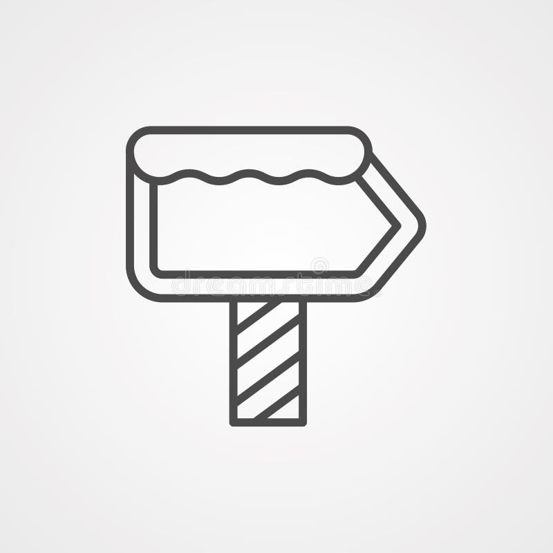 Sign Post Vector Icon Sign Symbol Stock Illustration - Illustration of ...