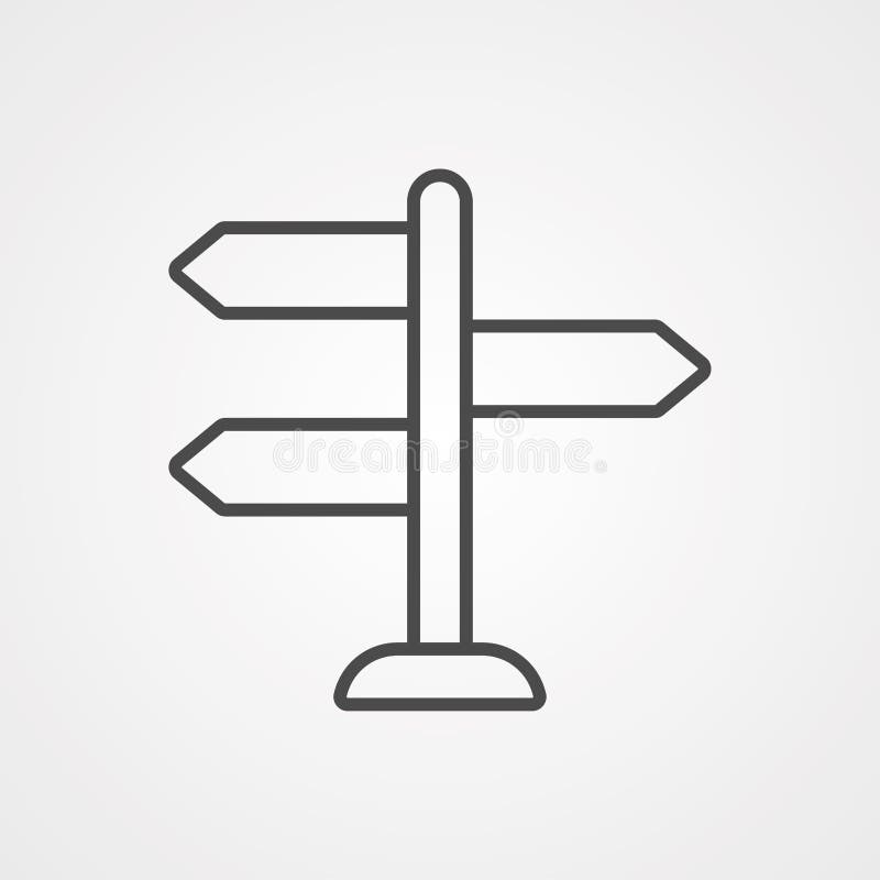 Sign Post Vector Icon Sign Symbol Stock Illustration - Illustration of ...