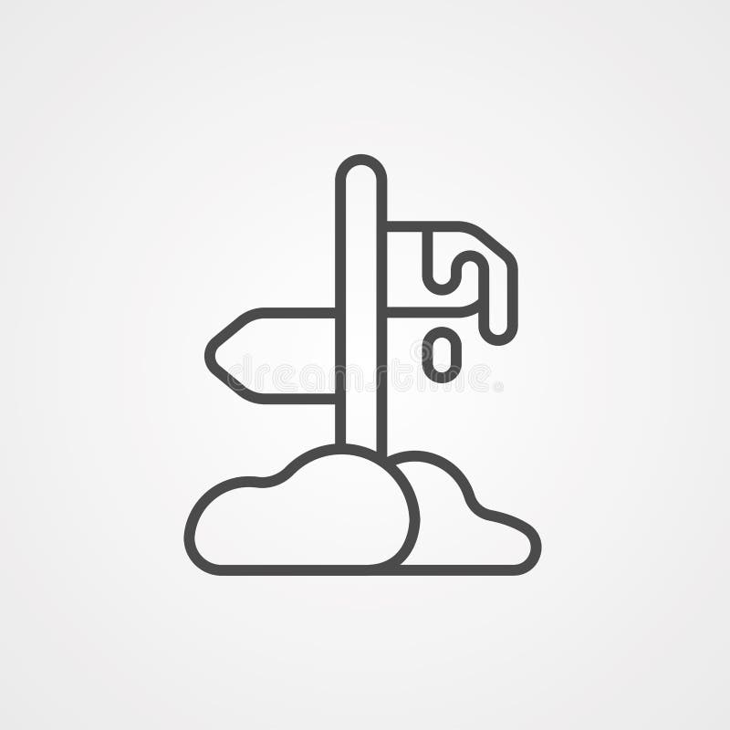 Sign Post Vector Icon Sign Symbol Stock Illustration - Illustration of ...