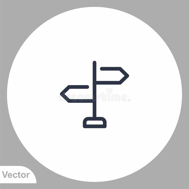 Sign Post Vector Icon Sign Symbol Stock Vector - Illustration of blank ...