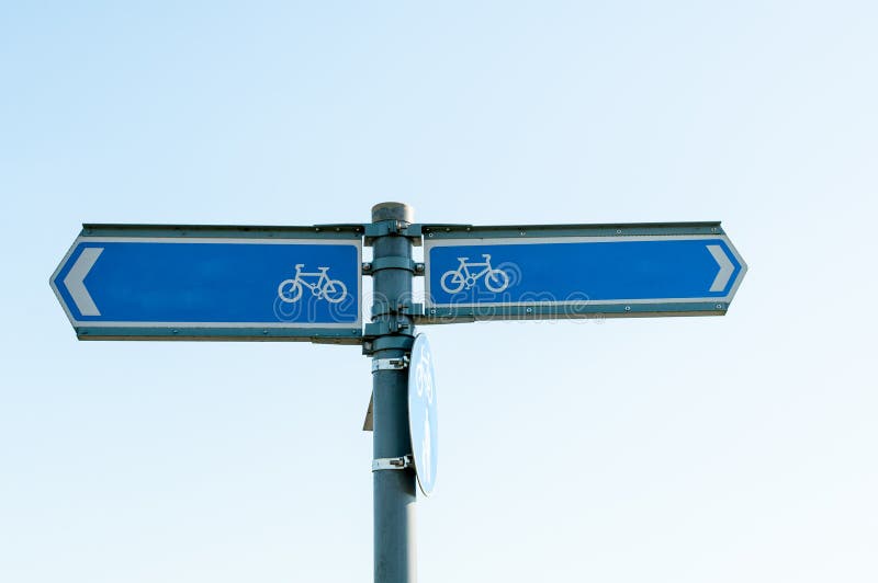 Sign Posts for Bicycle Path Stock Photo - Image of medieval, street ...