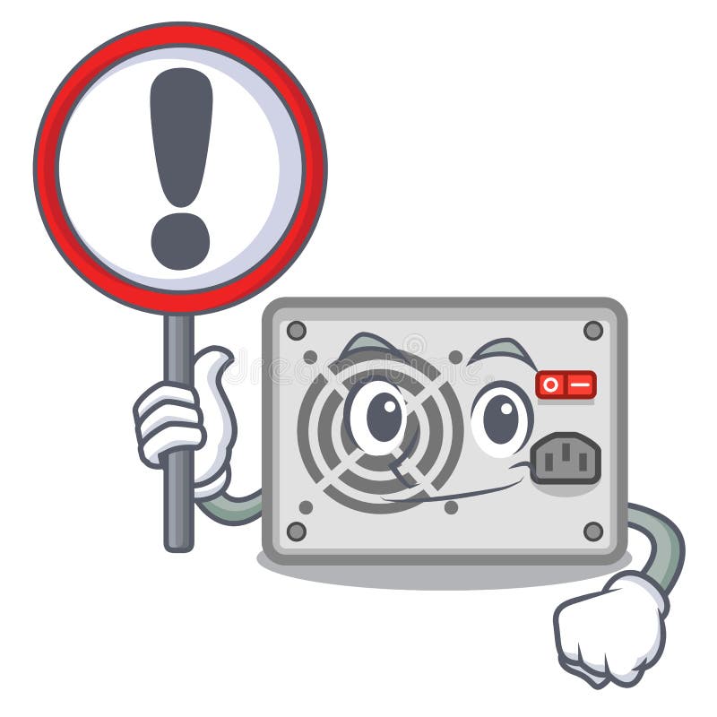 With Sign Power Supply Isolated in the Cartoon Stock Vector ...