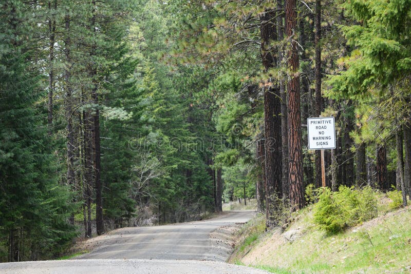 Sign for Primitive Road with No Warning Signs Stock Photo - Image of ...