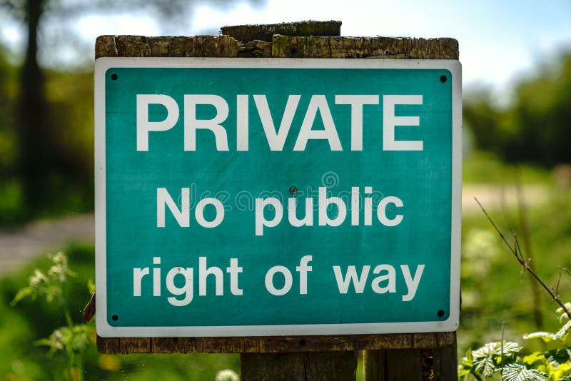 Sign: Private, No Public Right of Way Stock Image - Image of guidepost ... Sign: Private, No Public Right of Way Stock Image - Image of guidepost ...