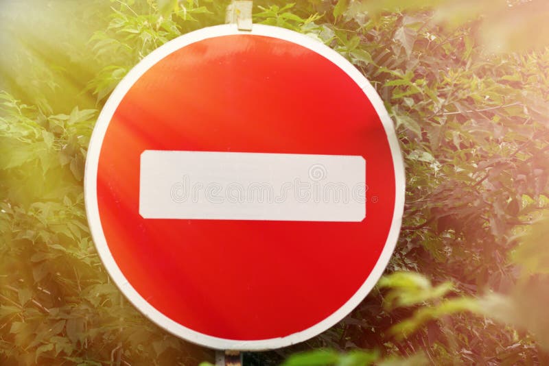 Sign Prohibit Street Traffic Red. Stock Photo - Image of sign ...