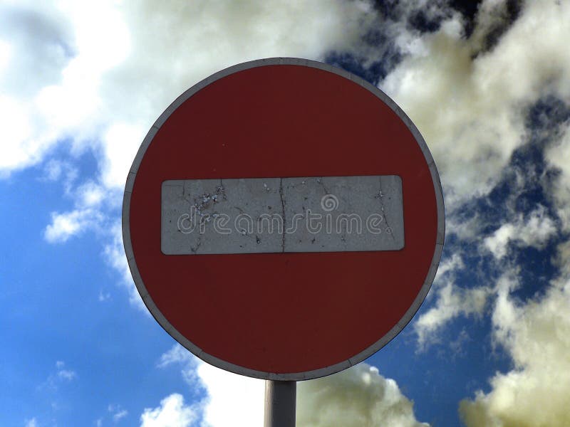 The Sign is Prohibited Traffic Stock Image - Image of white, icon ...