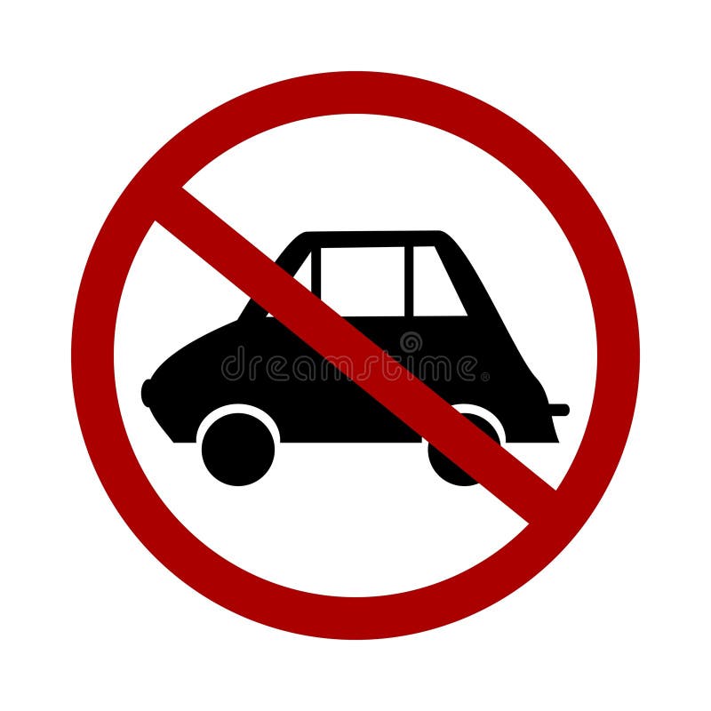 Sign prohibiting cars. stock illustration. Illustration of transport ...