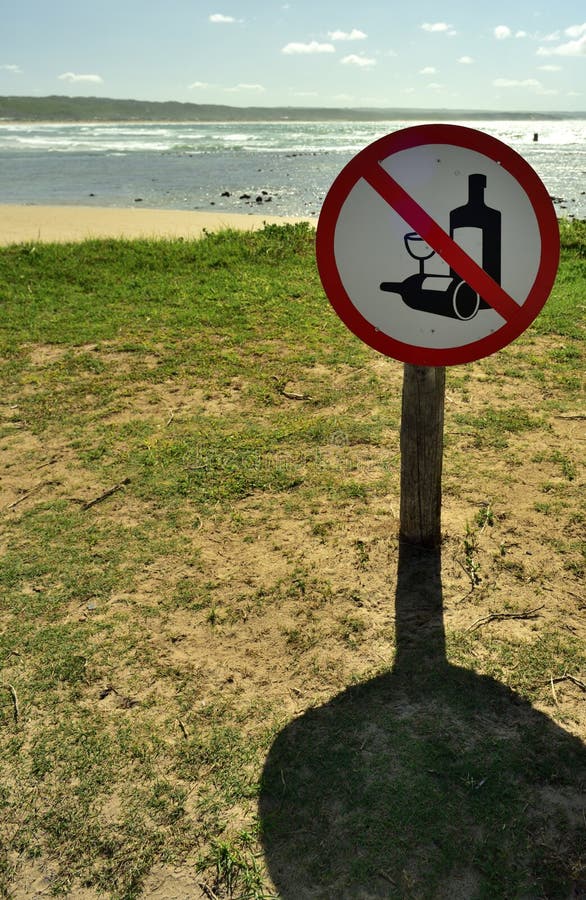 A Sign Prohibiting the Drinking of Alcoholic Beverages Stock Image ...
