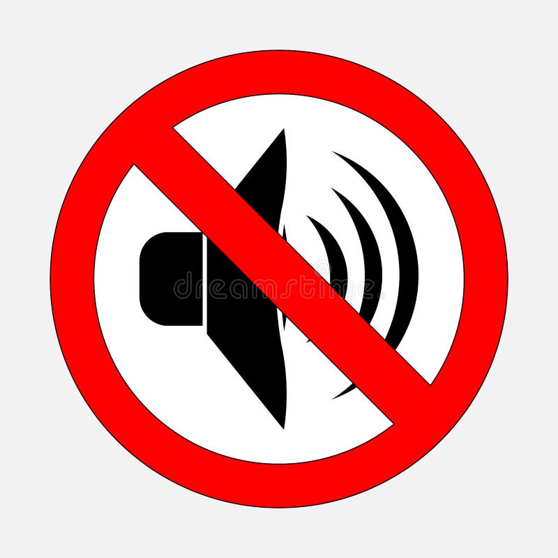 Sign Prohibiting Noise, Signals is Prohibited Stock Illustration ...