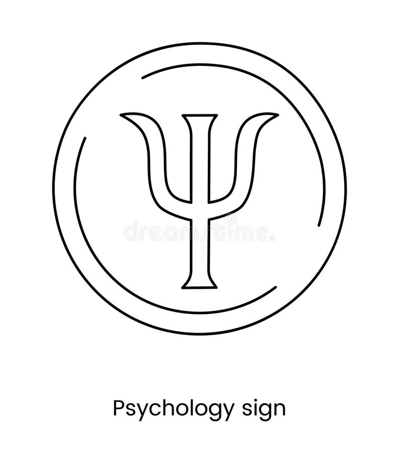 Sign Psychology Icon Line in Vector. Stock Vector - Illustration of ...