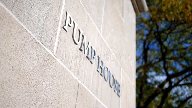 A Sign of a Pump House - Water Treatment Concept Stock Photo - Image of ...