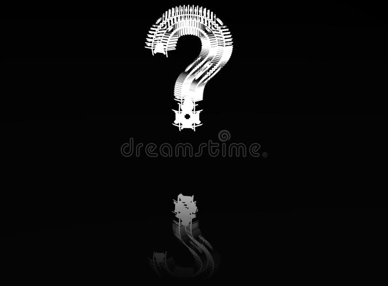 Sign on a Question on a Smooth Surface. Stock Illustration ...