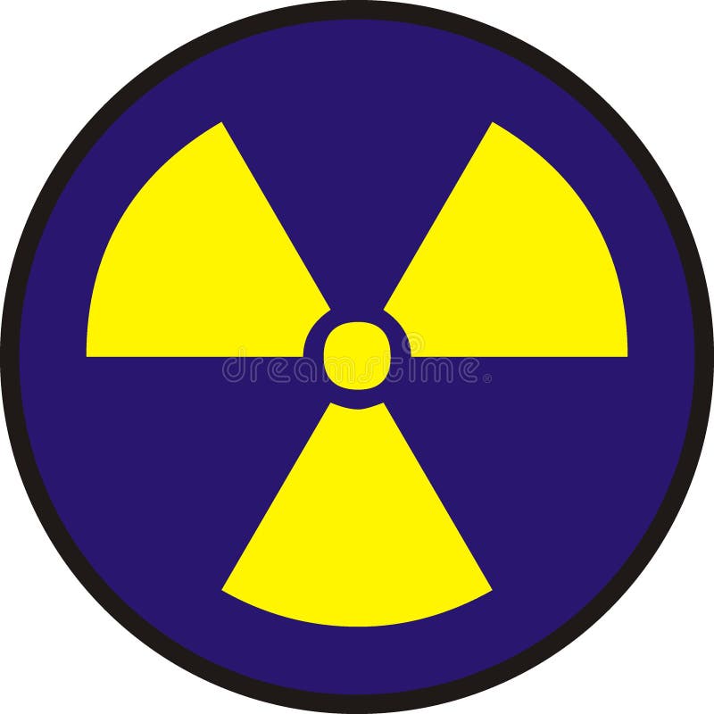 Sign of Radiation on a Dark Blue Background Stock Illustration ...