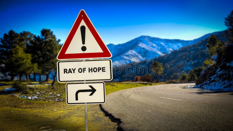Sign Ray of Hope stock photo. Image of hope, signpost - 155192142
