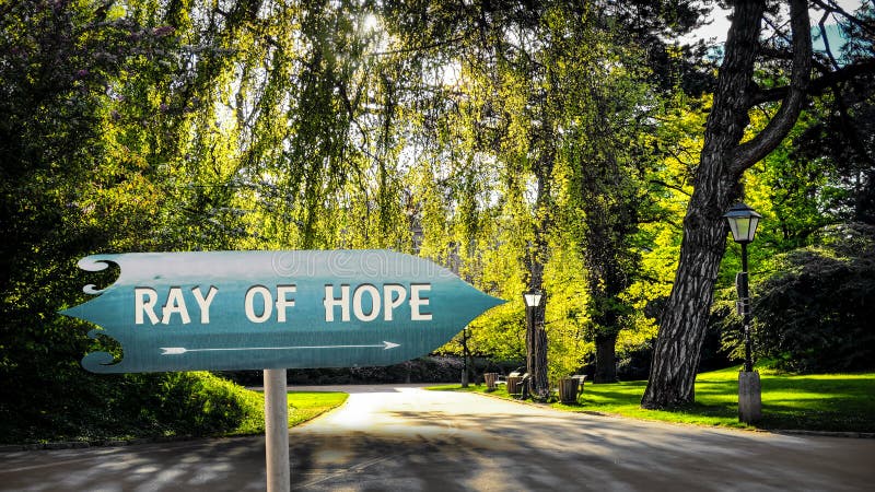 Sign Ray of Hope stock photo. Image of motivation, confidence - 159579006