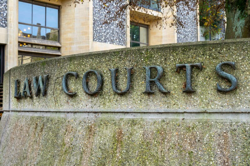 A Sign Reading Law Courts in the Exterior of a Building Stock Image ...