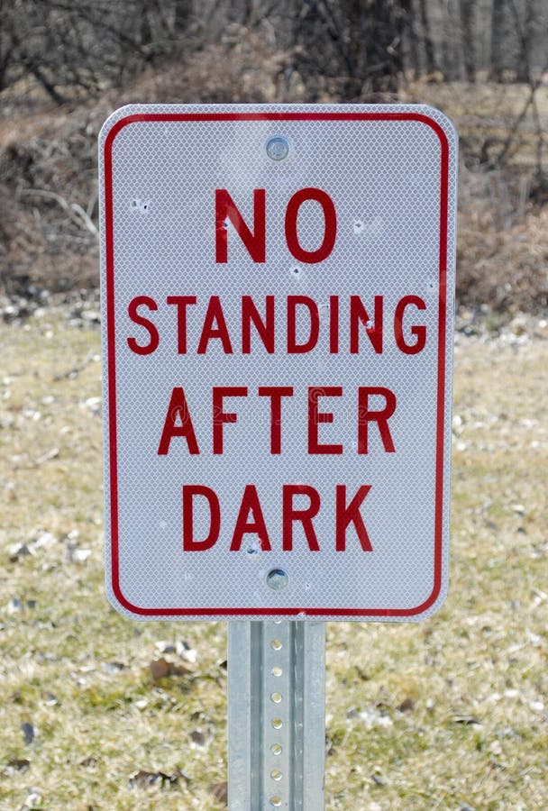 Park sign stock image. Image of standing, dark, reflective - 29961149