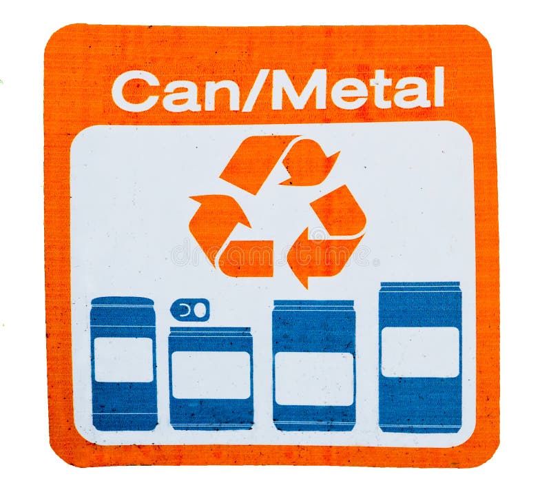 The Sign of Recycle Can and Metal Stock Photo - Image of aluminium ...