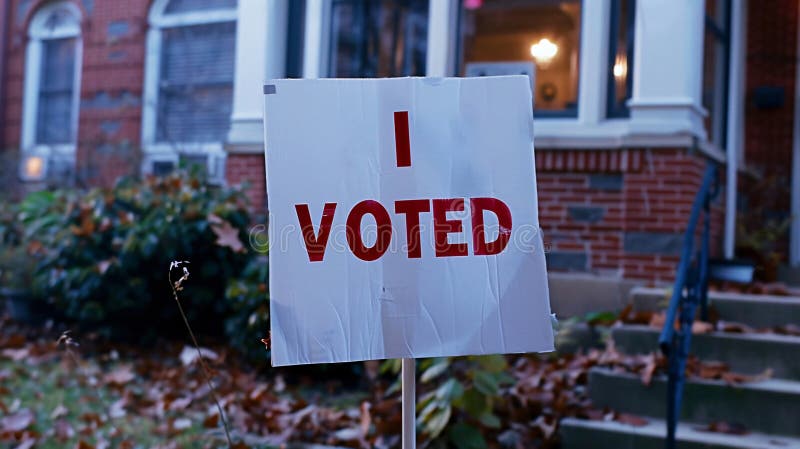 The Sign with the Red Writing of the Vote Stock Photo - Image of choose ...