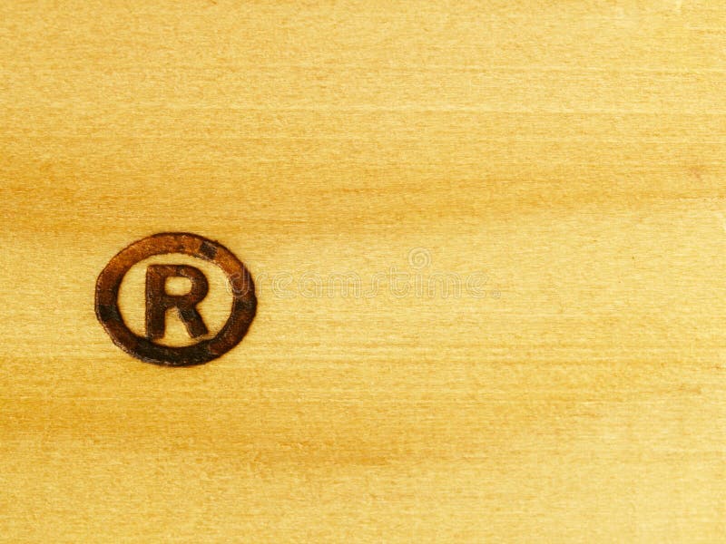 Sign registered stock photo. Image of wooden, letter - 13188206