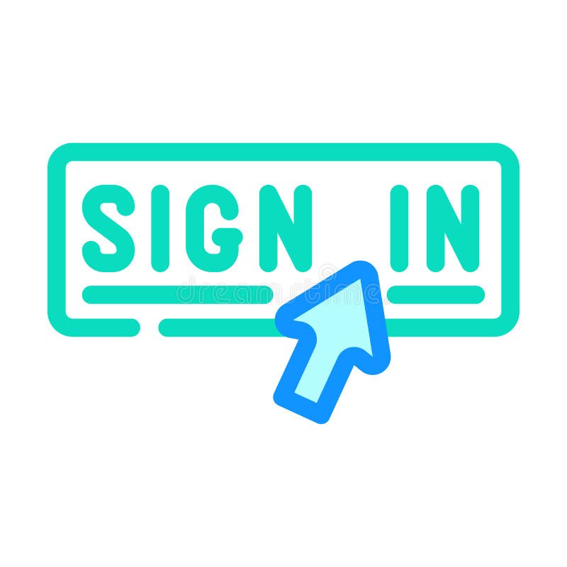 Sign in Registration Color Icon Vector Illustration Stock Vector ...