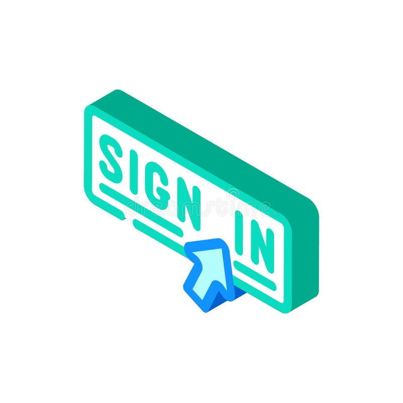 Sign in Registration Isometric Icon Vector Illustration Stock Vector ...