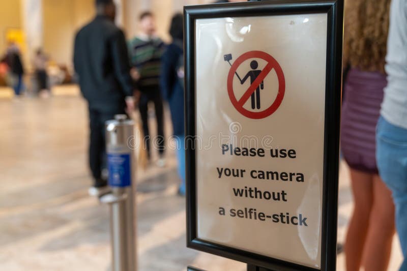 Sign Reminding Tourists To Please Use Your Camera without a Selfie ...