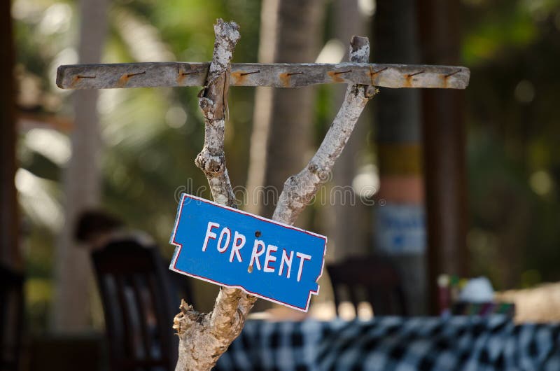 Rental Office Sign stock photo. Image of directing, message - 29665232