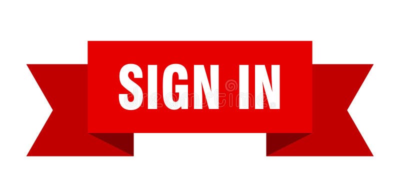 Sign in ribbon. stock vector. Illustration of design - 191264912