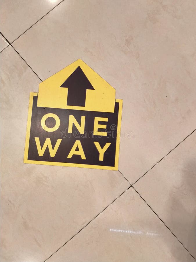 The Sign for Right Direction in the Floor Stock Photo - Image of design ...