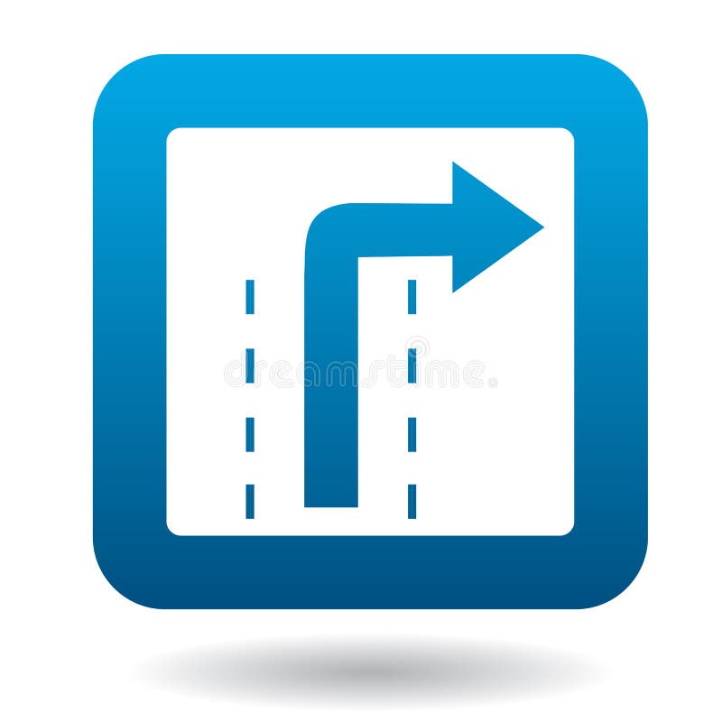 Sign Right Way Icon, Simple Style Stock Vector - Illustration of post ...