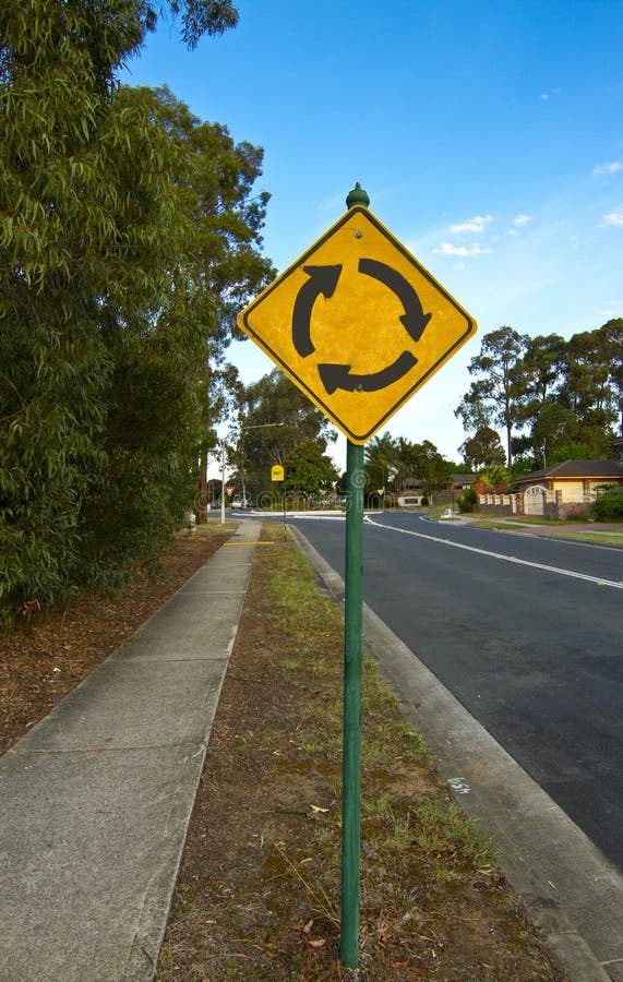 Sign of round about stock image. Image of architecture - 27453921