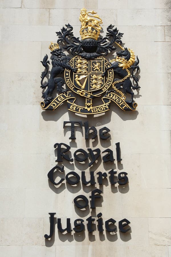 Sign of the Royal Courts of Justice London Editorial Image - Image of ...