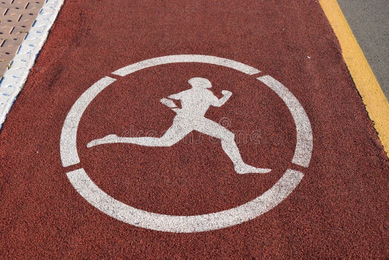 Jogging Path And Jogging Sign Stock Photo - Image of lane, pond: 68471502