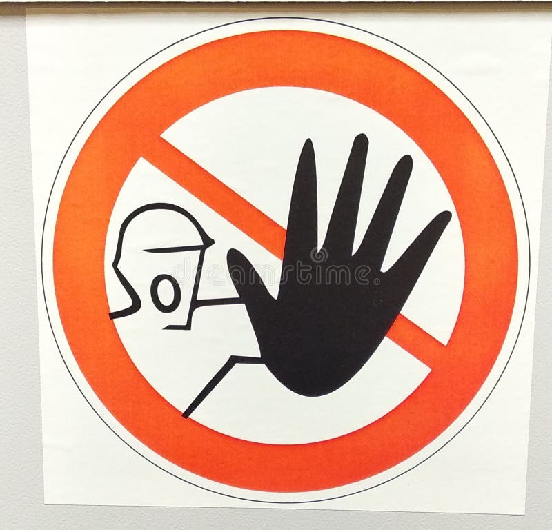 A Sign of Safety and Labor Protection in the Workplace. Stock Image ...