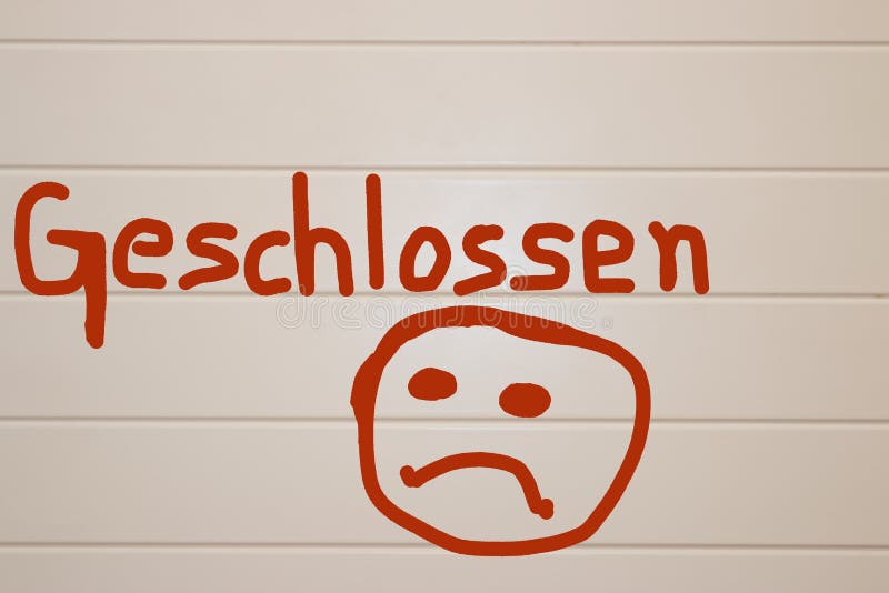 Sign Saying `Sorry Closed` on a Light Background Stock Photo - Image of ...