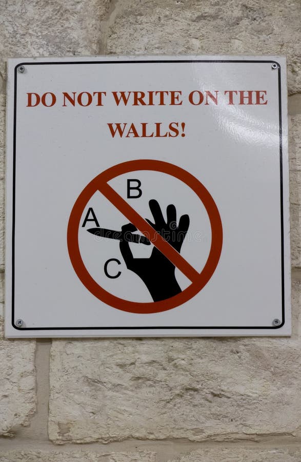 Do not write on the walls stock photo. Image of write - 173400002