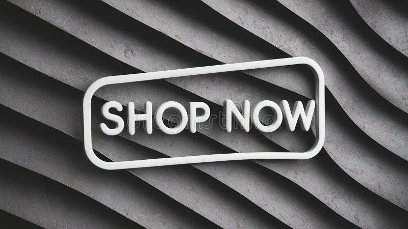 A Sign that Says "Shop Now" is Displayed on a Black and White ...