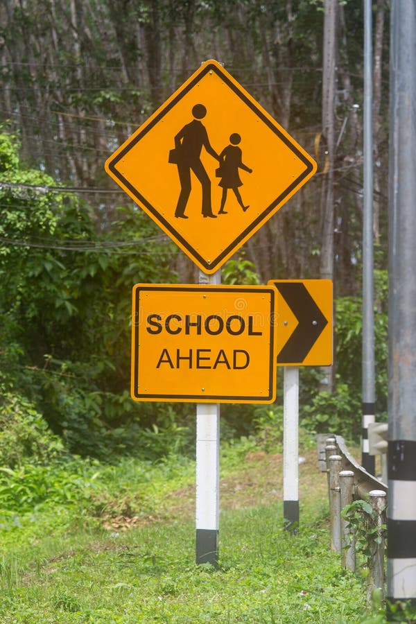 Road sign - children ahead stock image. Image of black - 1093775