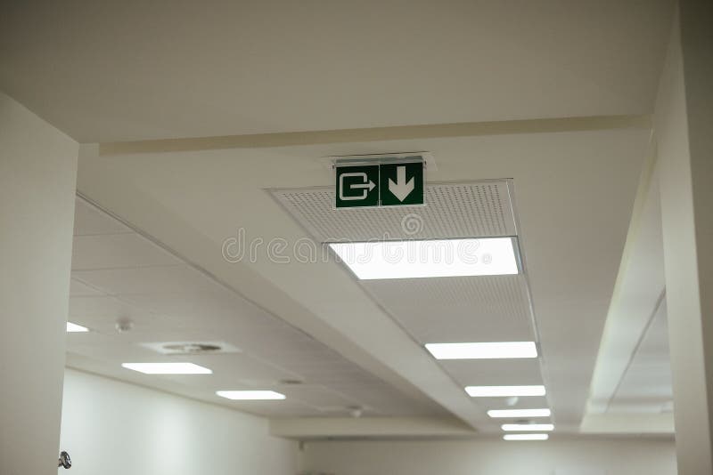 Sign Showing the Entrance in the Hallway Stock Image - Image of ...